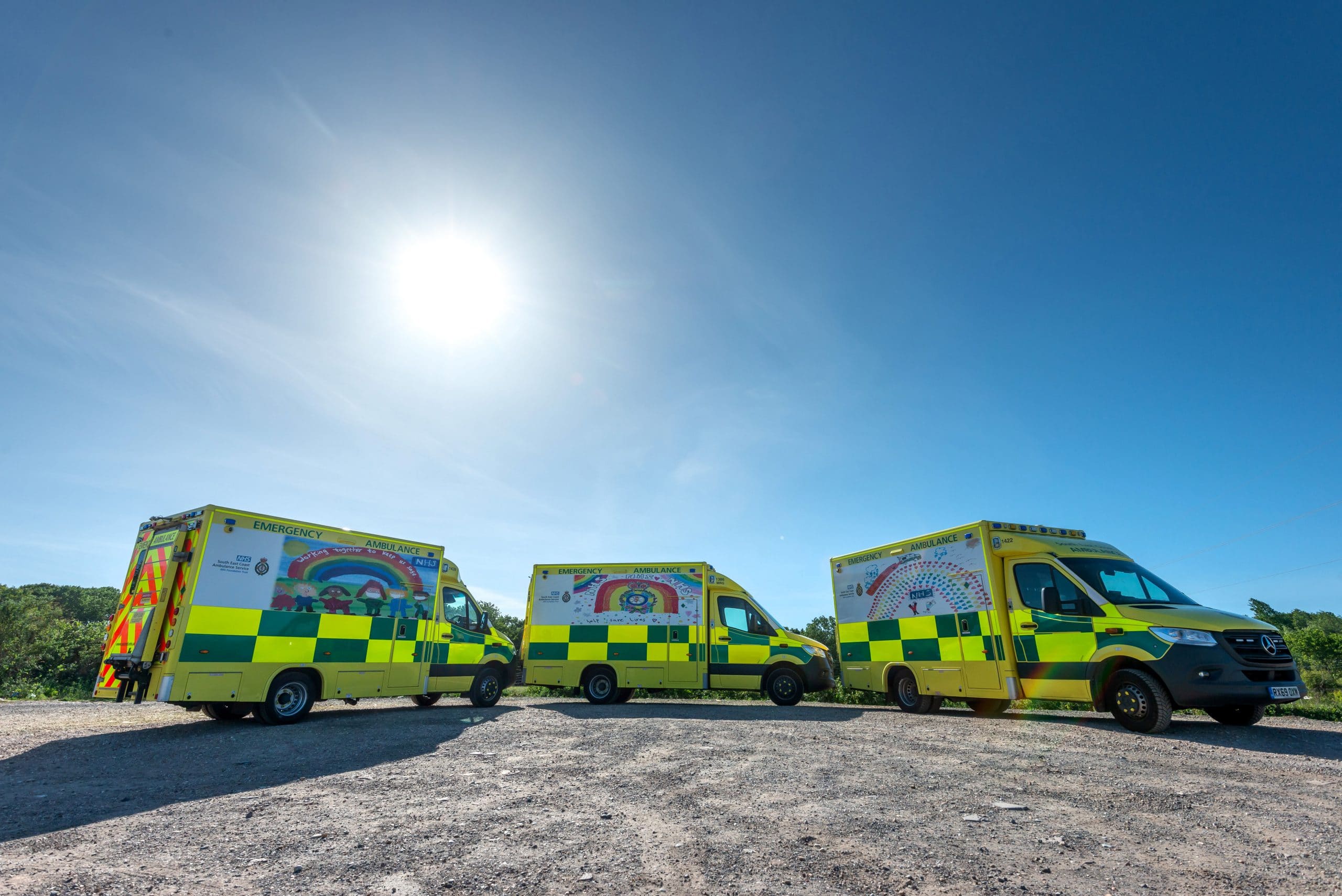 Winners get to view rainbow ambulance designs - NHS South East Coast ...