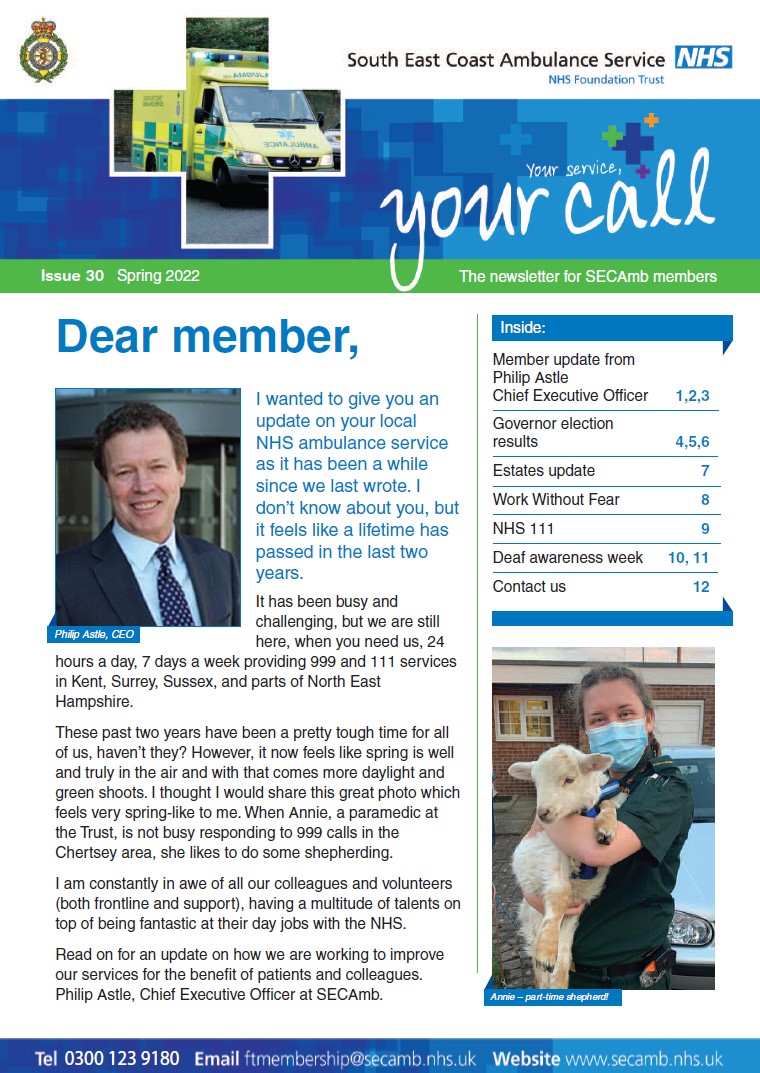Membership Newsletters - NHS South East Coast Ambulance Service