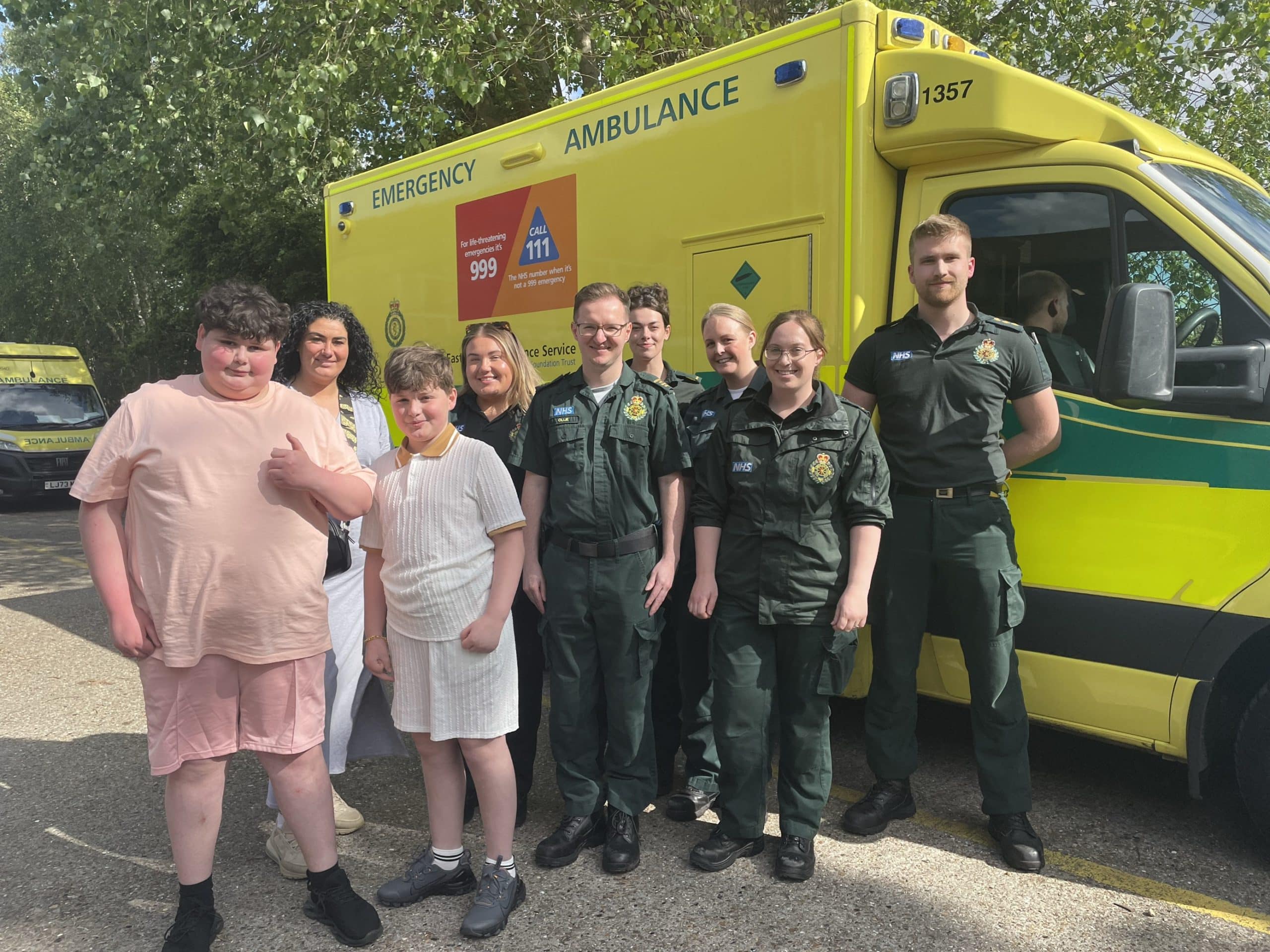 11-year-old boy reunited with crew following road traffic collision ...