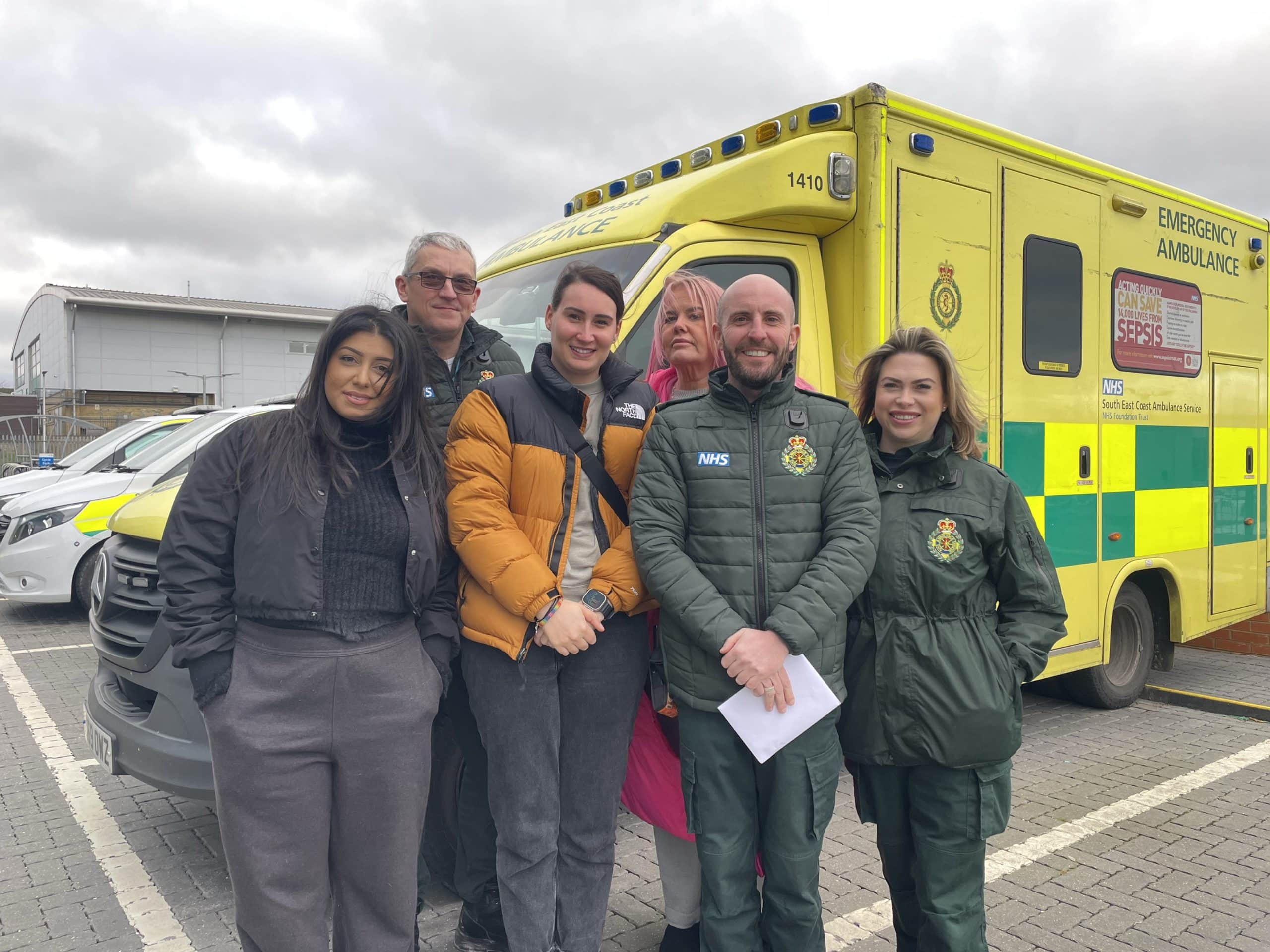 Cardiac arrest survivor reunites with Medway colleagues on five-year ...