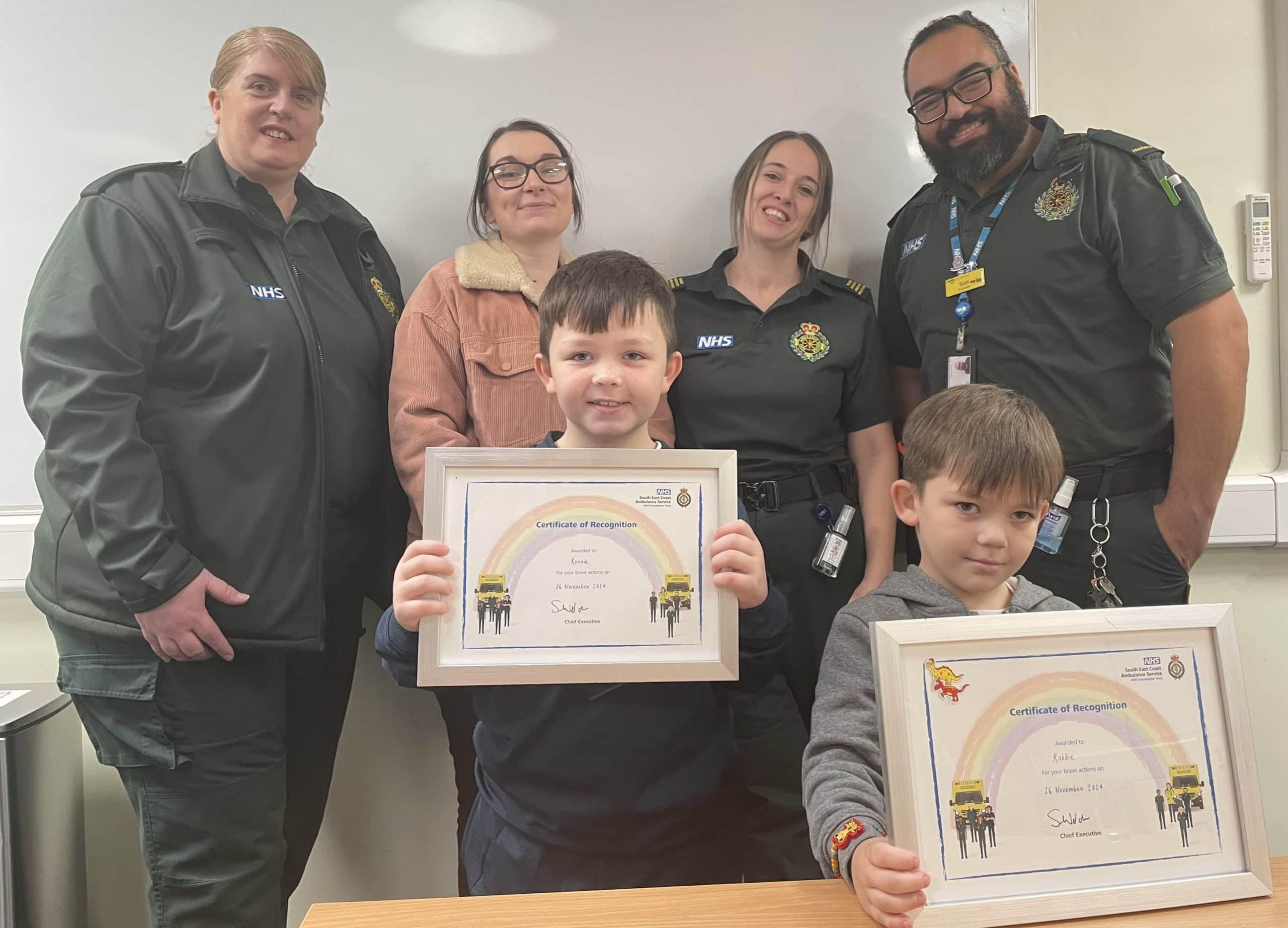 Kent brothers reunite with team who helped their mum - NHS South East ...