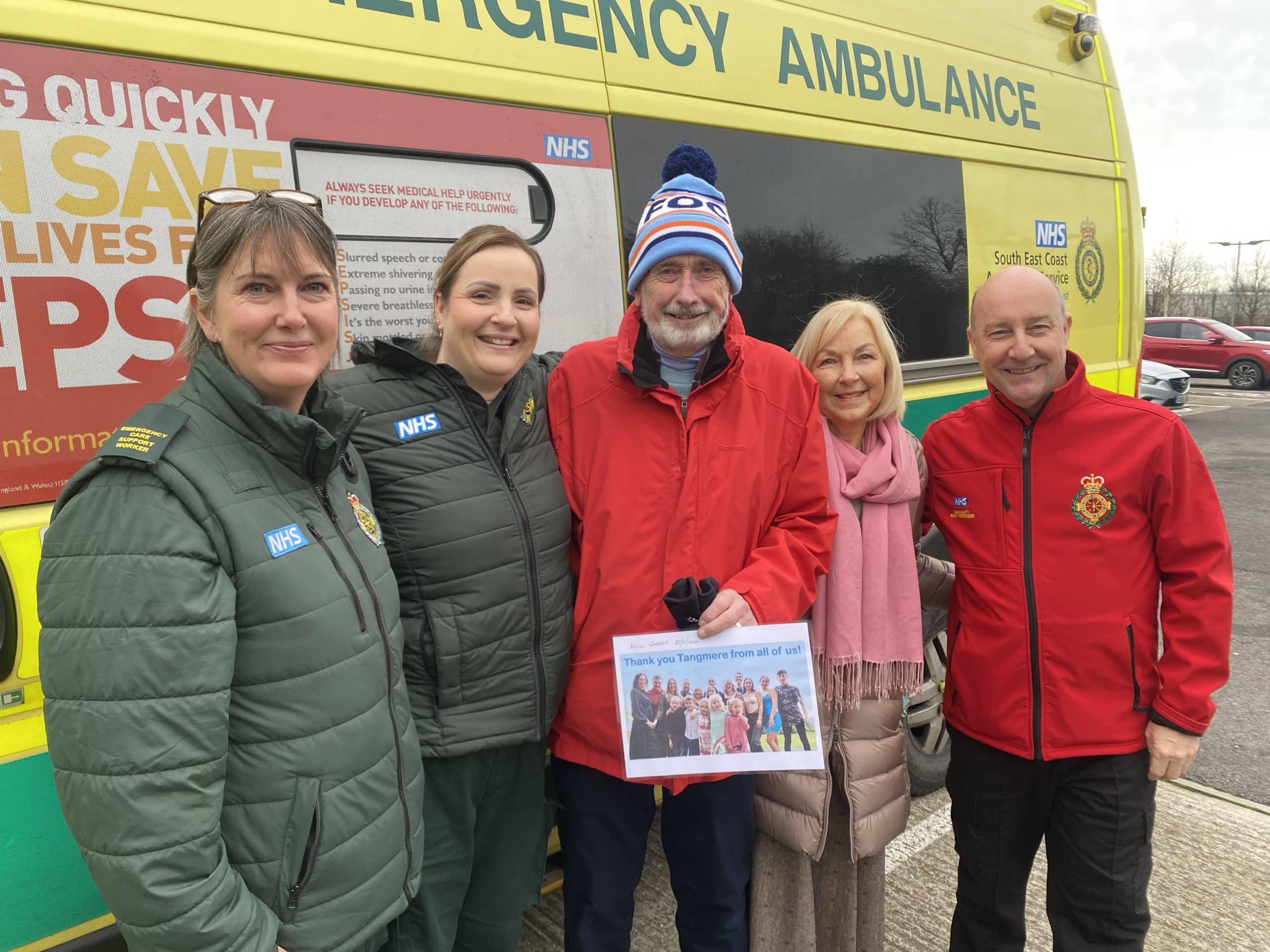Bognor man overjoyed to meet ambulance team - NHS South East Coast ...