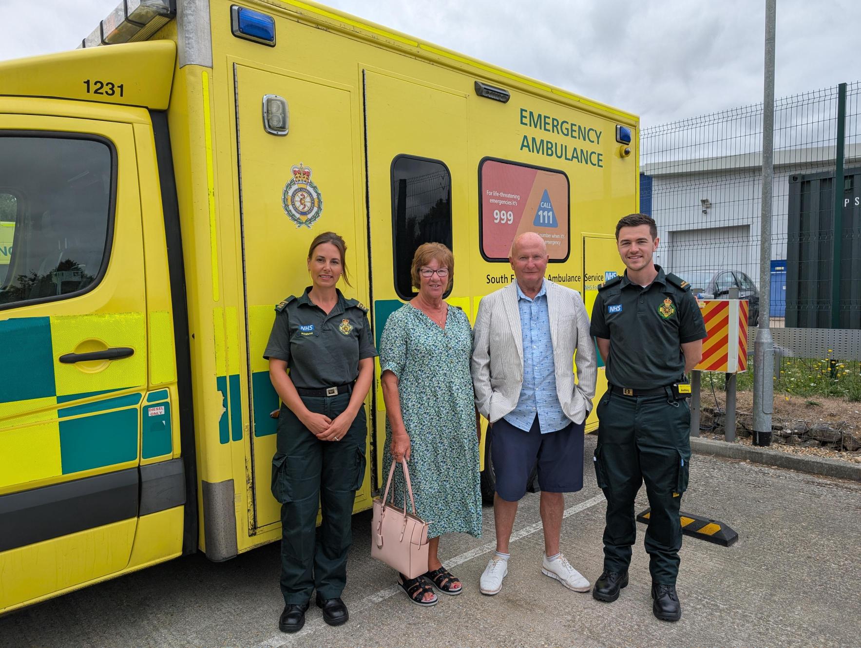 Cheltenham man thanks ambulance crew for saving his life after a heart ...