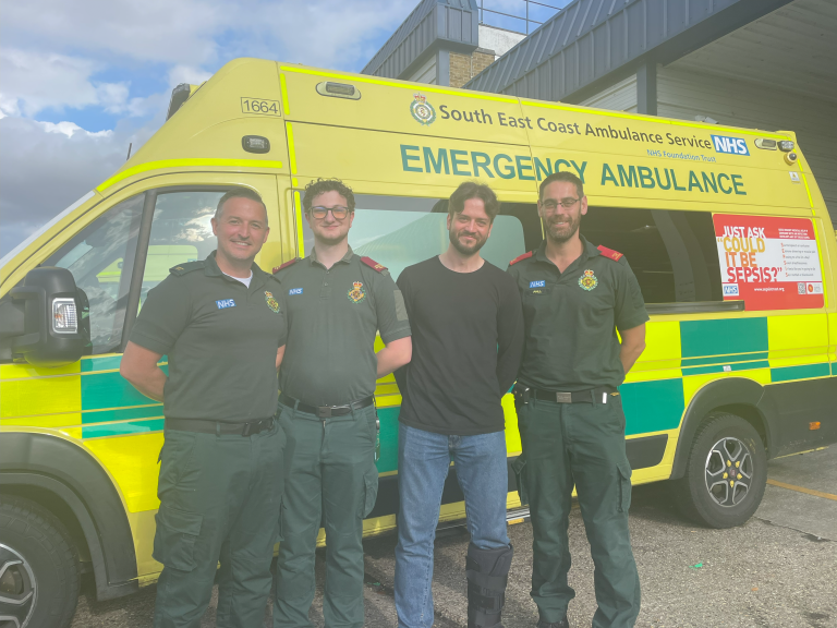 Kent man reunites with ambulance colleagues following RTC - NHS South ...