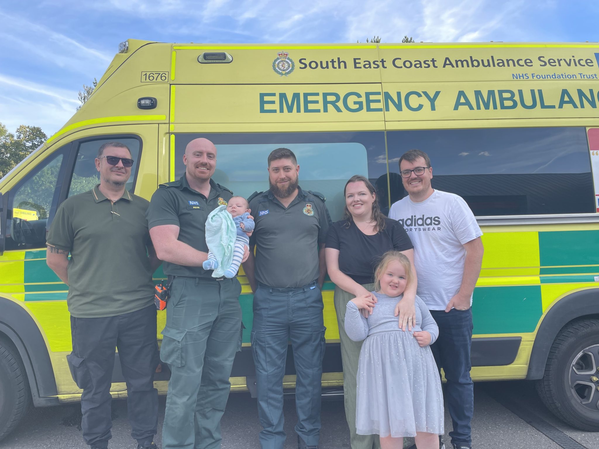 Kent parents reunite with ambulance heroes who helped deliver baby boy ...