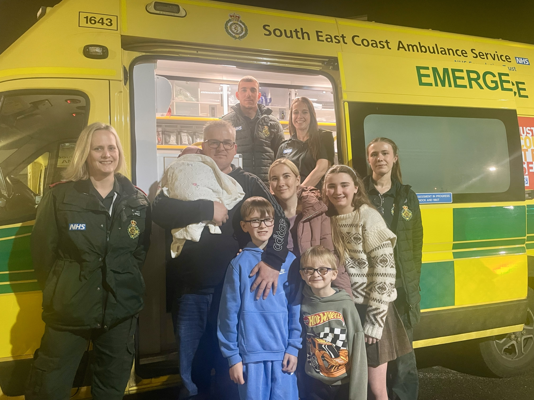 Kent baby born 17 minutes after 999 call reunites with ambulance crew ...