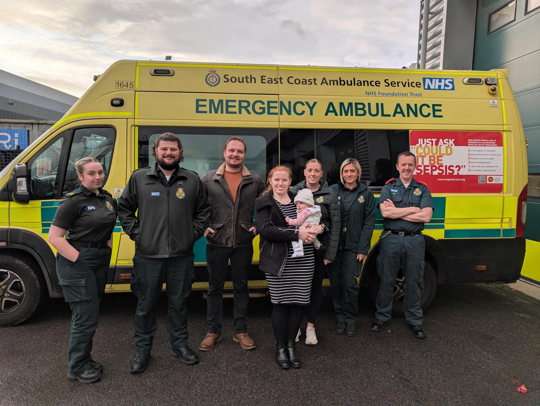 Horsham parents reunite with SECAmb clinicians after emergency home ...